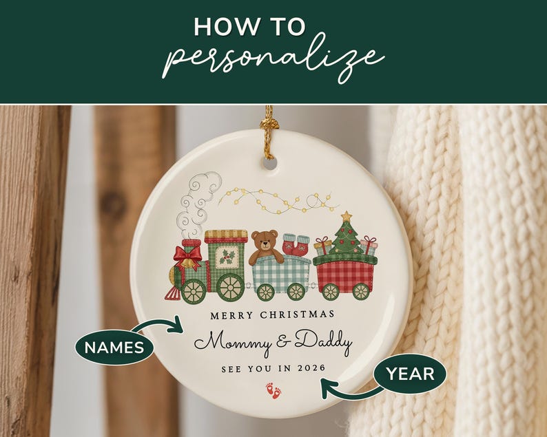 Pregnancy Announcement Ornament New Baby Ornament for New Parents See ...