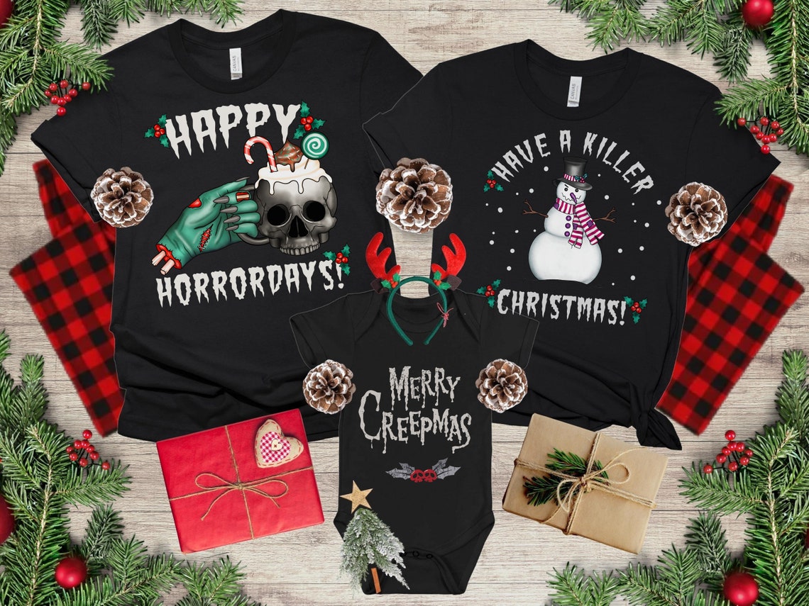 Goth Family Christmas Shirts Spooky Christmas Matching Shirts - Etsy