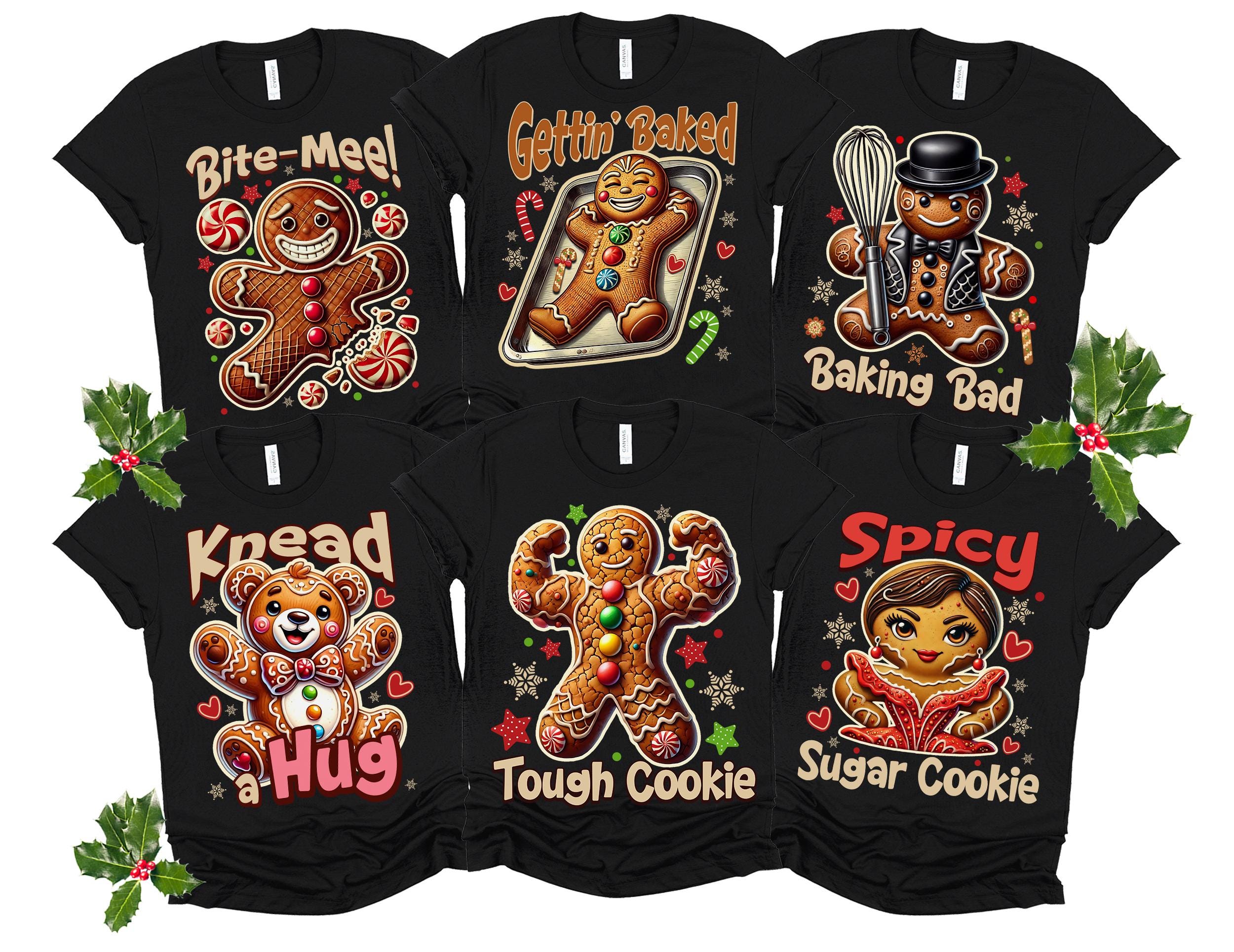 Family Group Gingerbread Shirts Christmas Gingerbread Cookie Shirts ...