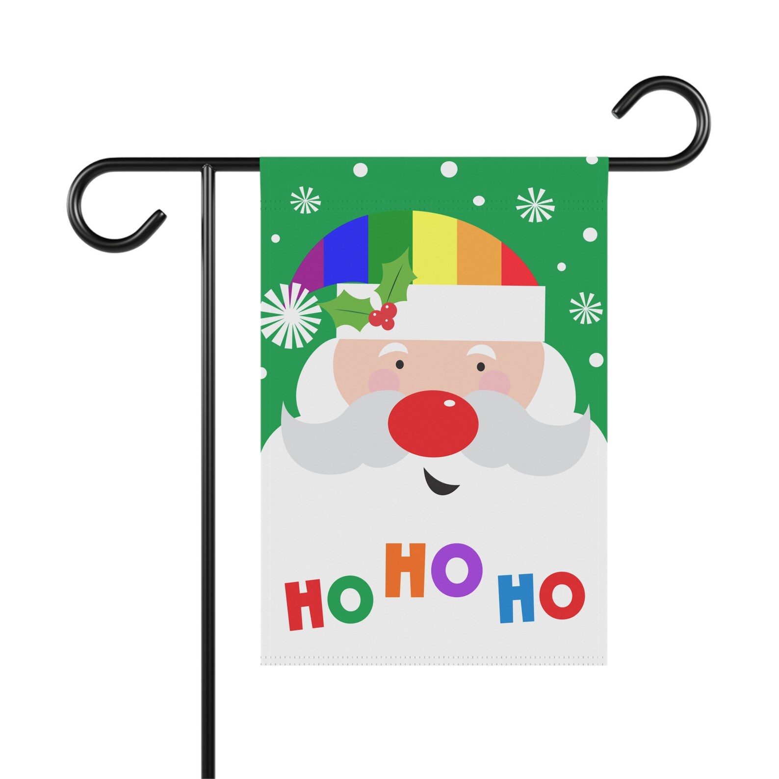 LGBTQ Santa Claus Garden Flag Funny Gay Pride Santa Flag Queer ...