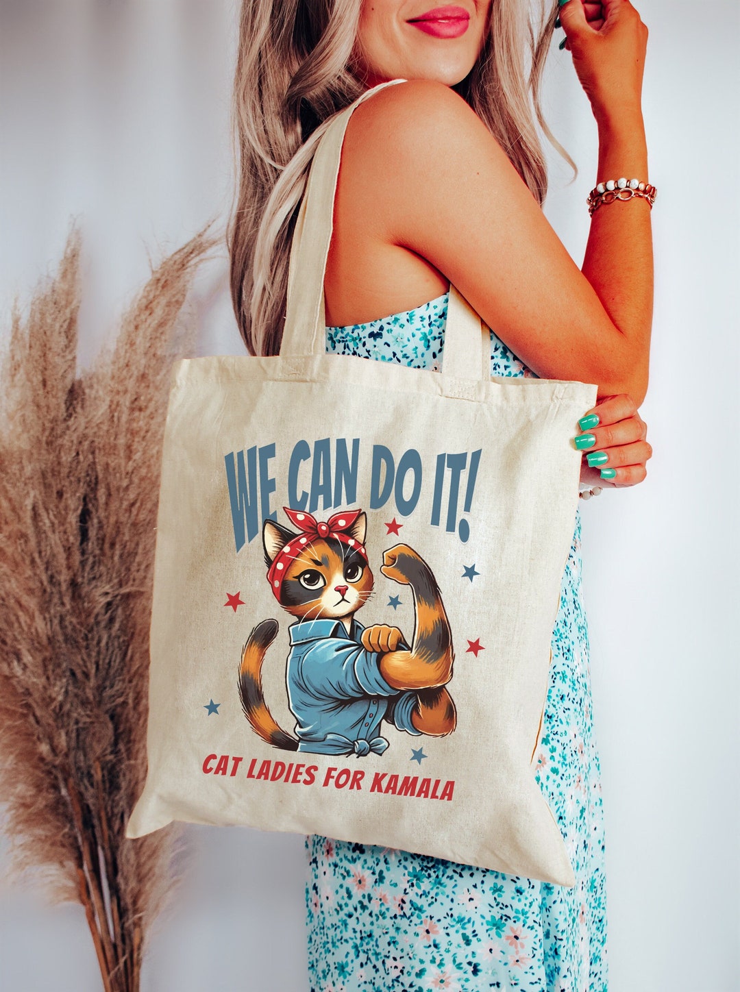 Cat Lady for Kamala Tote Bag Cat Ladies for Kamala Harris Tote Bag ...