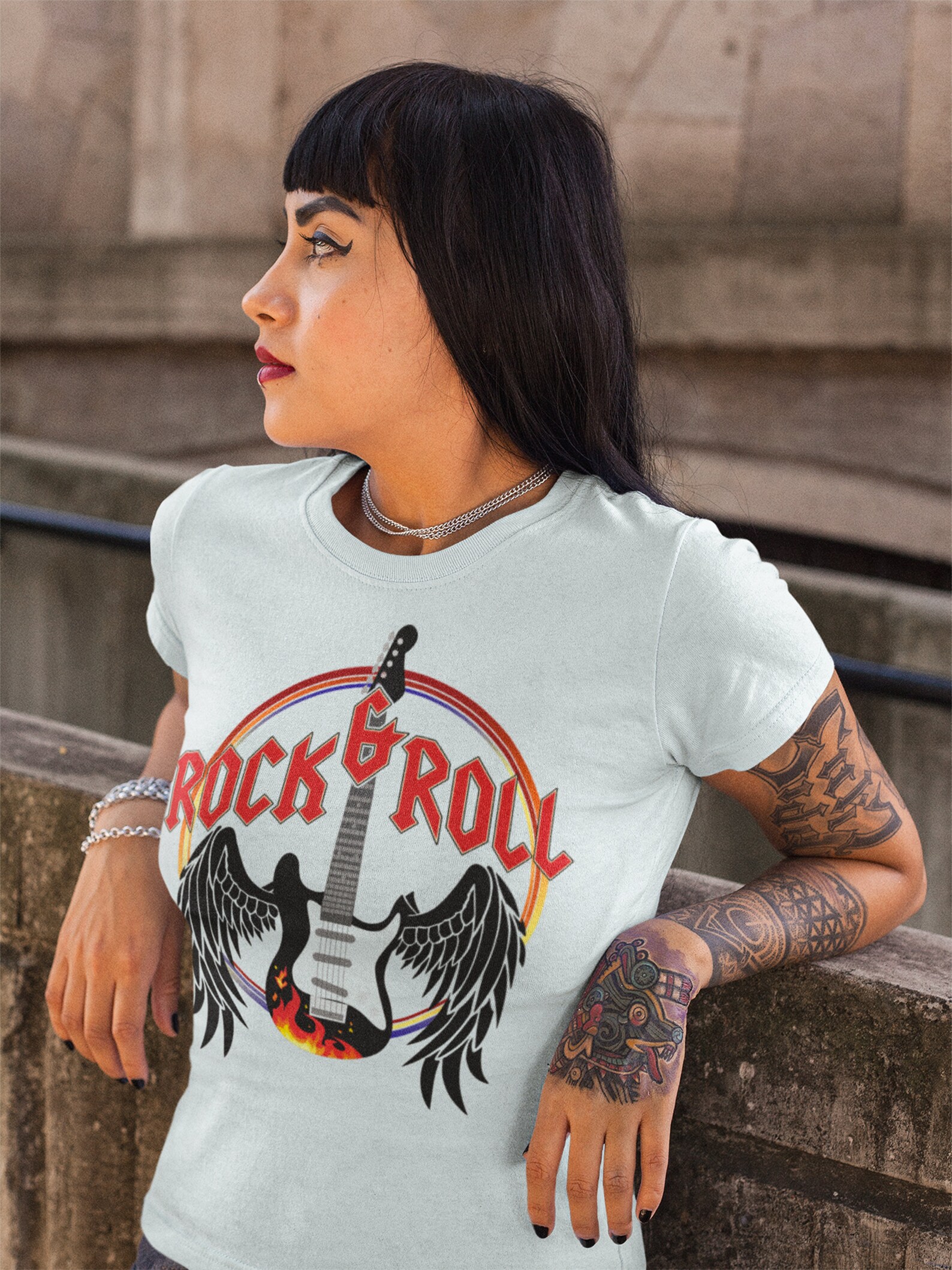 Rock and Roll Music Sublimation Download Vintage Rock Tee Rocker PNG T ...