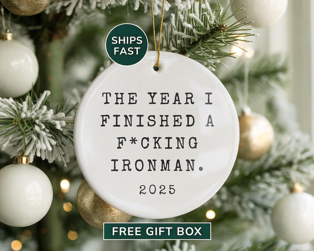 Ironman Ornament Personalized Ironman Triathlon Keepsake Custom Ironman ...