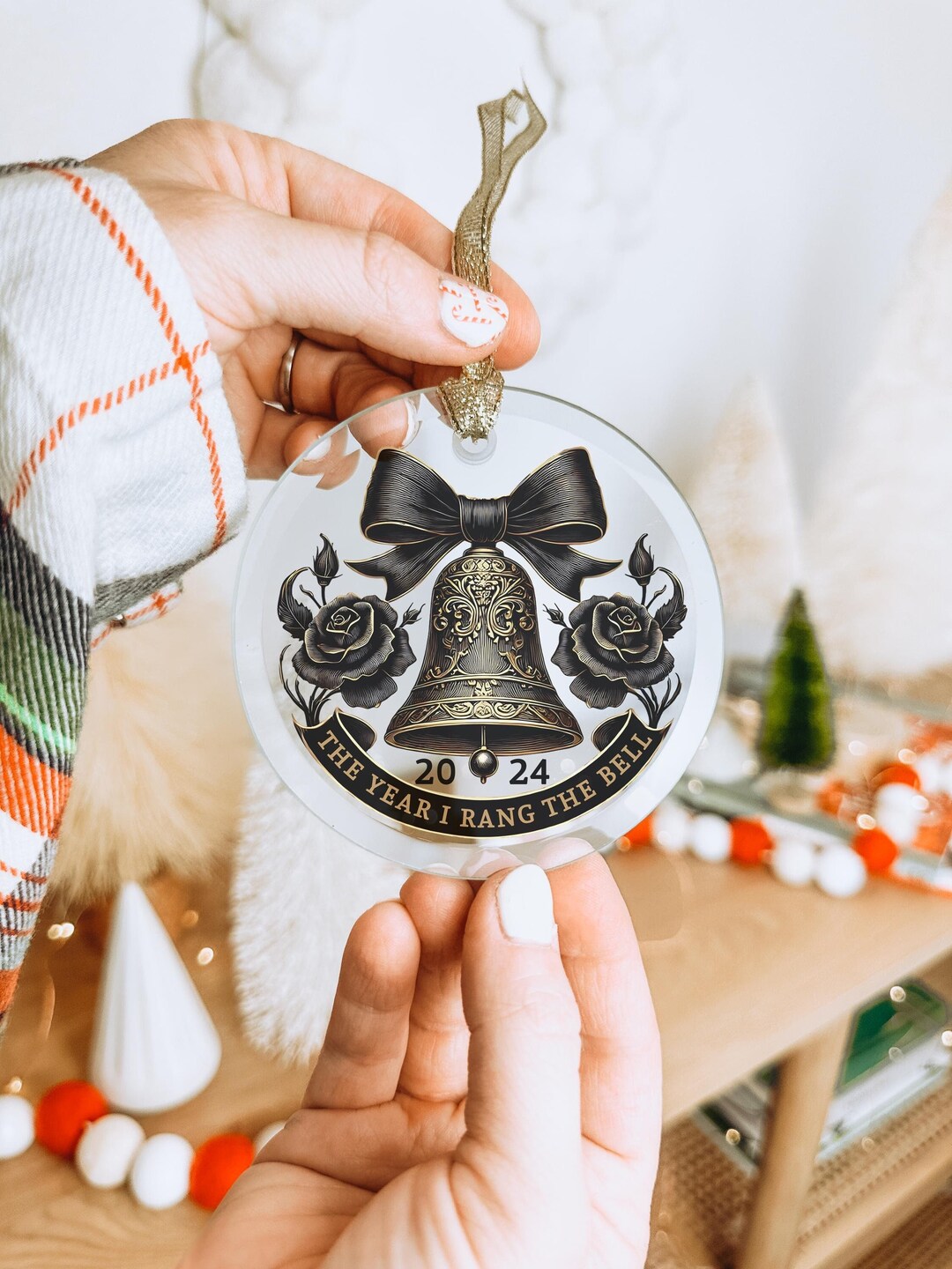 Cancer Survivor Ornament End of Chemo Glass Ornament Ring the Bell Gift ...
