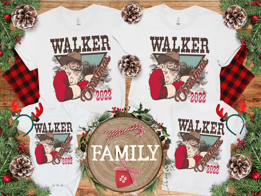 Western Family Christmas Shirts Matching Christmas Shirts Cowboy Santa ...