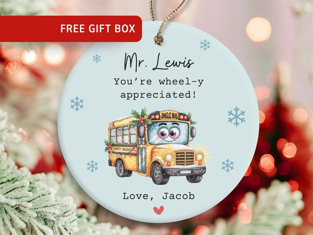 Personalized School Bus Driver Ornament Christmas Ornament Appreciation ...