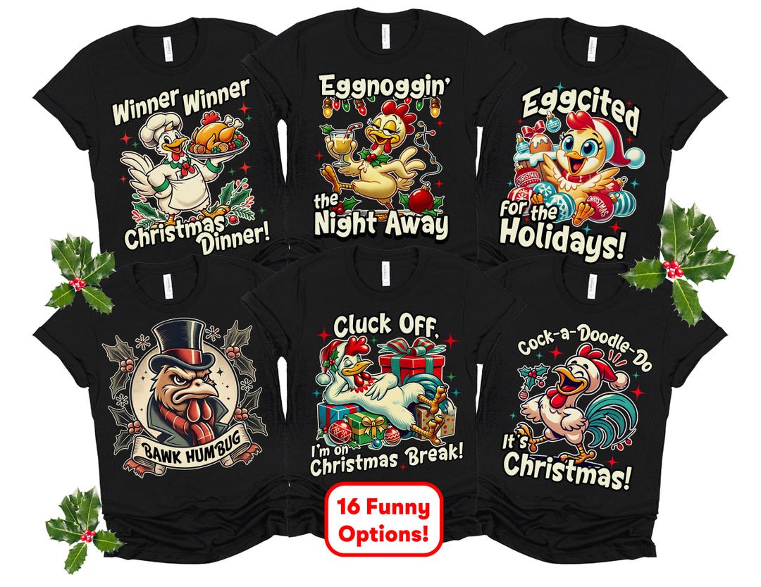 Family Group Chicken Shirts Matching Christmas Chicken Farm Shirts ...