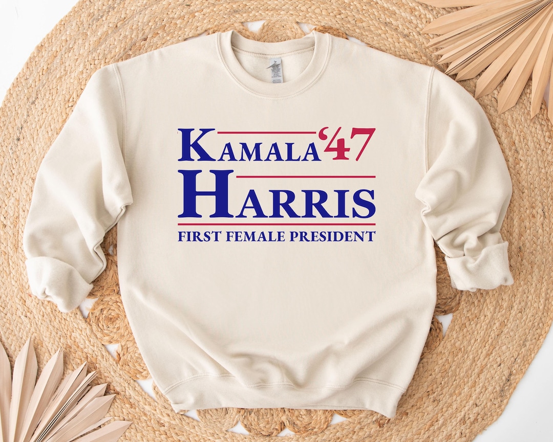 Kamala Harris Sweatshirt Madam President 47 Sweatshirt First Female ...