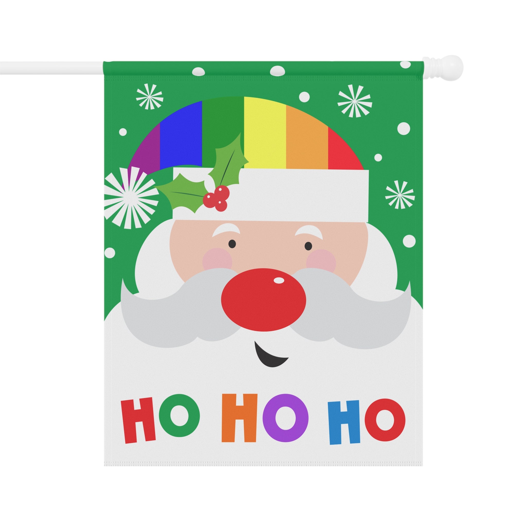 LGBTQ Santa Claus Garden Flag Funny Gay Pride Santa Flag Queer ...