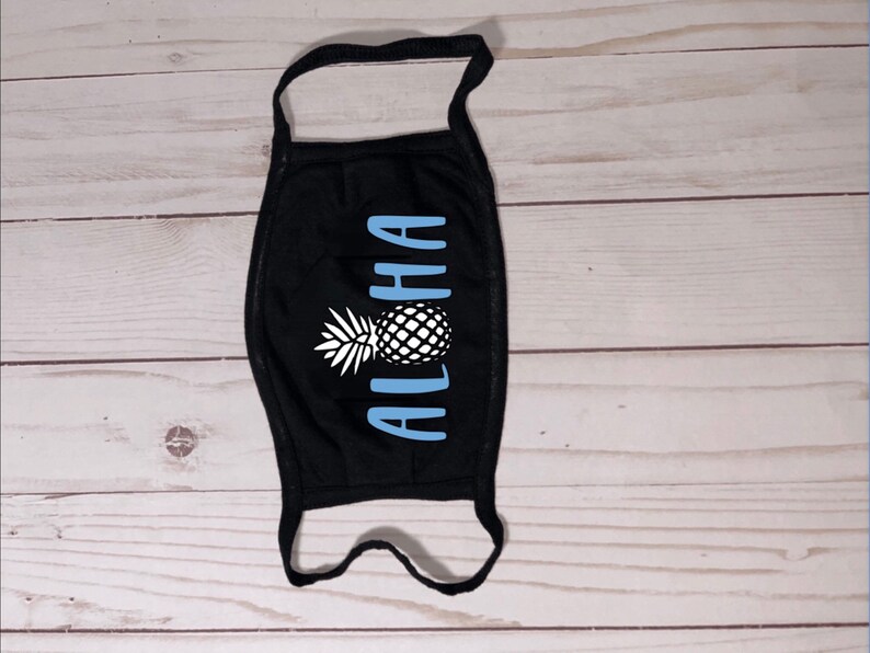 Aloha Pineapple Face Mask, Aloha Face Mask, Pineapple Face Mask, Aloha ...