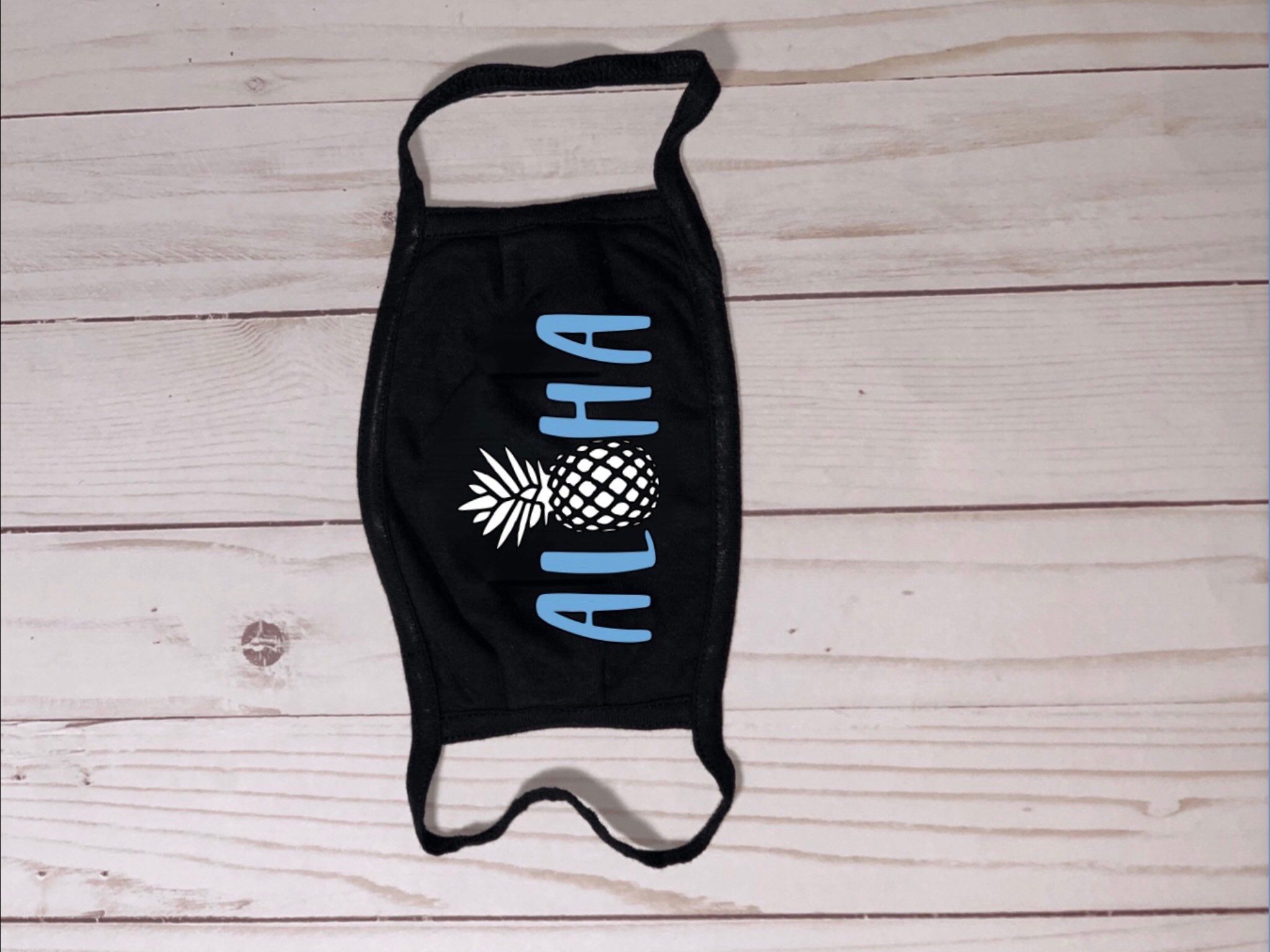 Aloha Pineapple Face Mask, Aloha Face Mask, Pineapple Face Mask, Aloha ...
