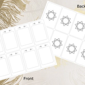 Printable Blank Tarot and Oracle Cards Card Template for - Etsy Australia