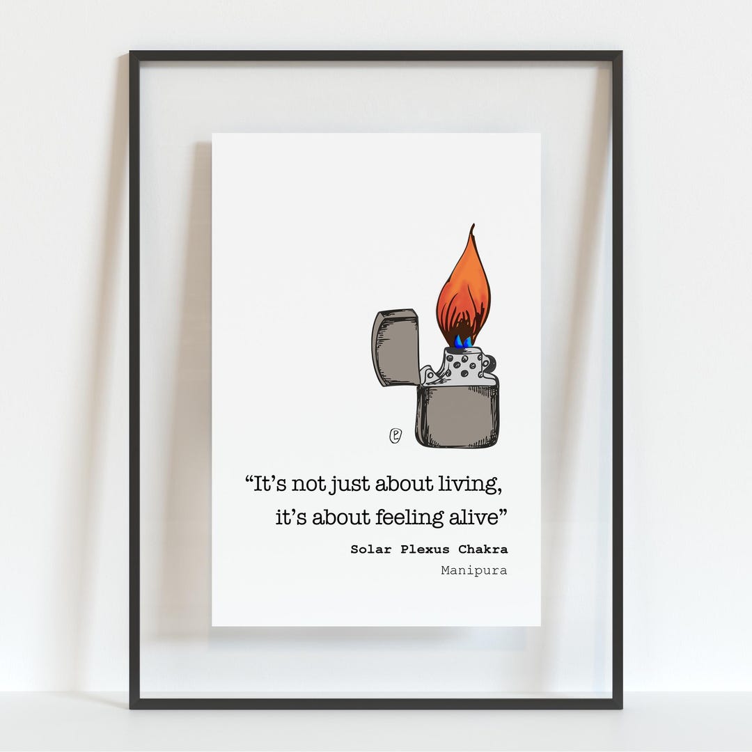 Solar Plexus Chakra Print, Motivational Quote Art , Home Decor Gift for ...