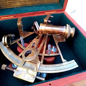 Brass Maritime Marine Captain Sextant Working Astrolabe Instrument Ship ...