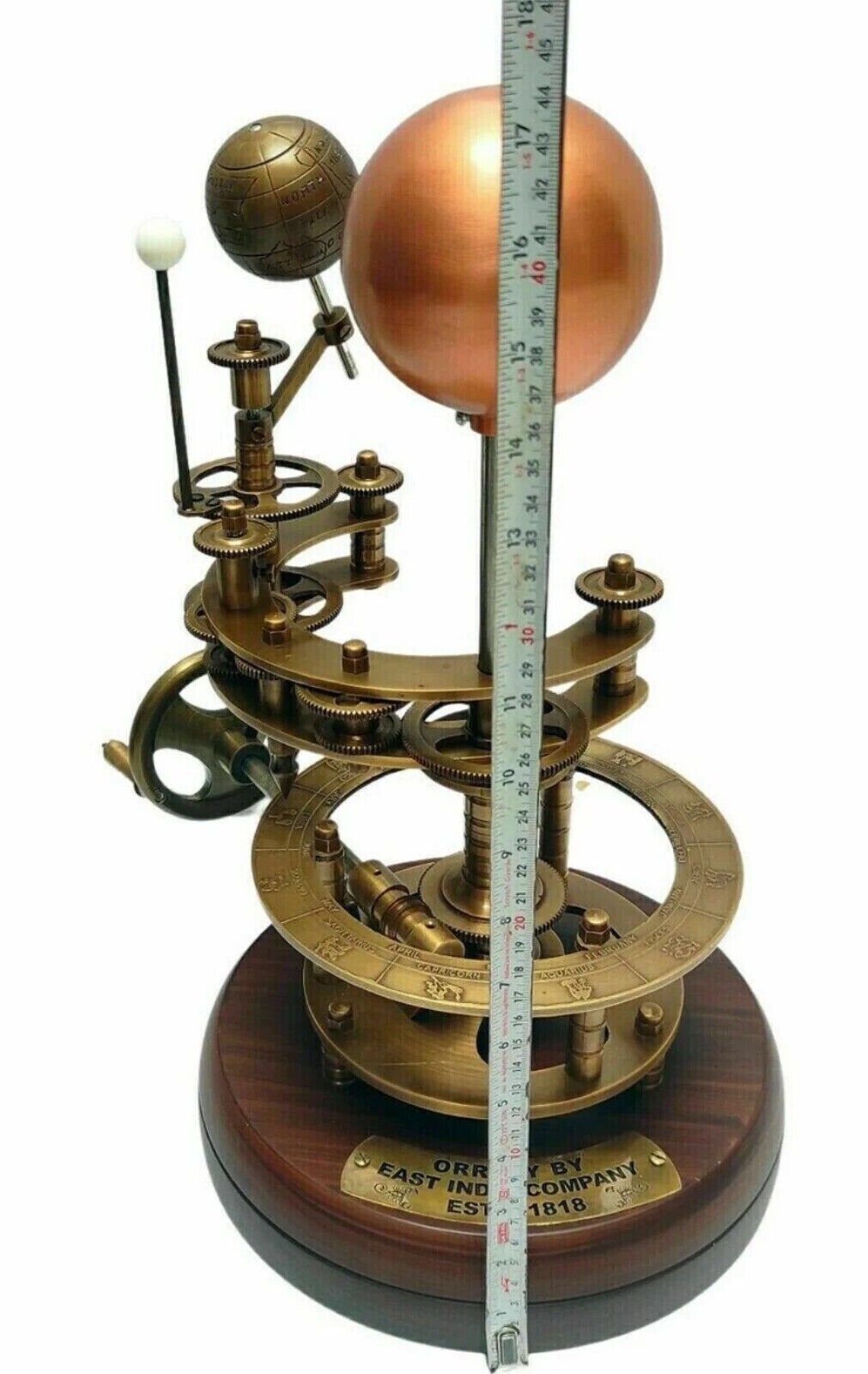 Brass Orrery Solar System With Sun Earth and Moon Handcrafted - Etsy