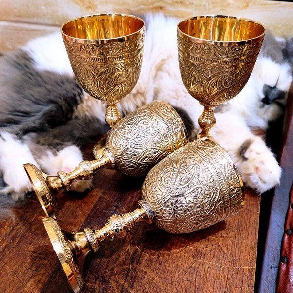 Brass Goblet - Etsy