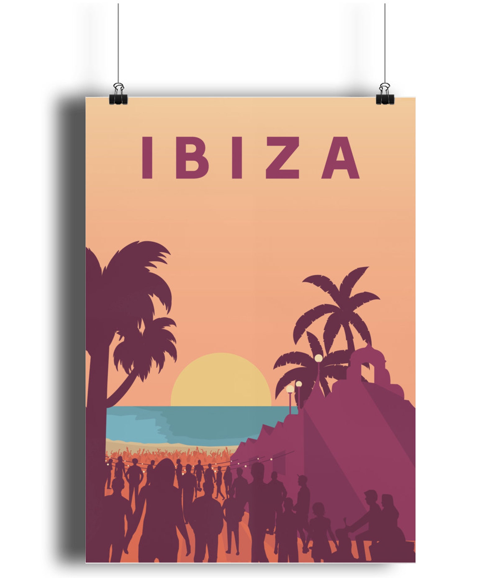 IBIZA Print | Ibiza Wall Art | Framed or Unframed | Ibiza Poster | Cafe Mambo Print | Ibiza ...