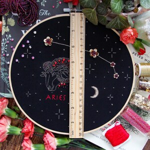 Aries Zodiac Hand Embroidery Pattern, Downloadable PDF, DIY Bead ...