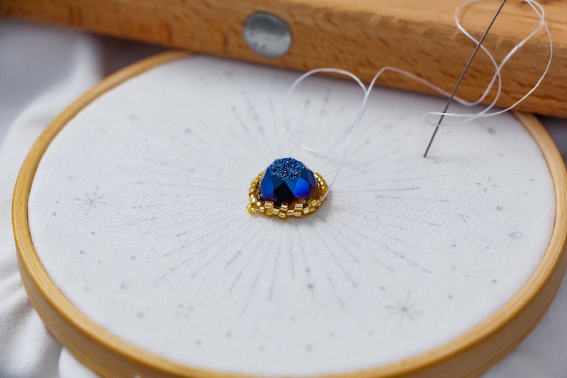 North Star Hand Embroidery Pattern, PDF Download, Easy Celestial Bead ...