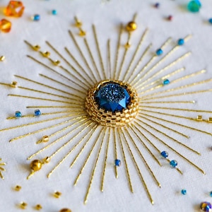 North Star Hand Embroidery Pattern, PDF Download, Easy Celestial Bead ...