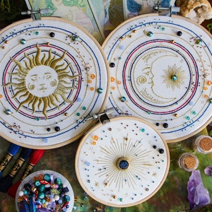 North Star Hand Embroidery Pattern, PDF Download, Easy Celestial Bead ...