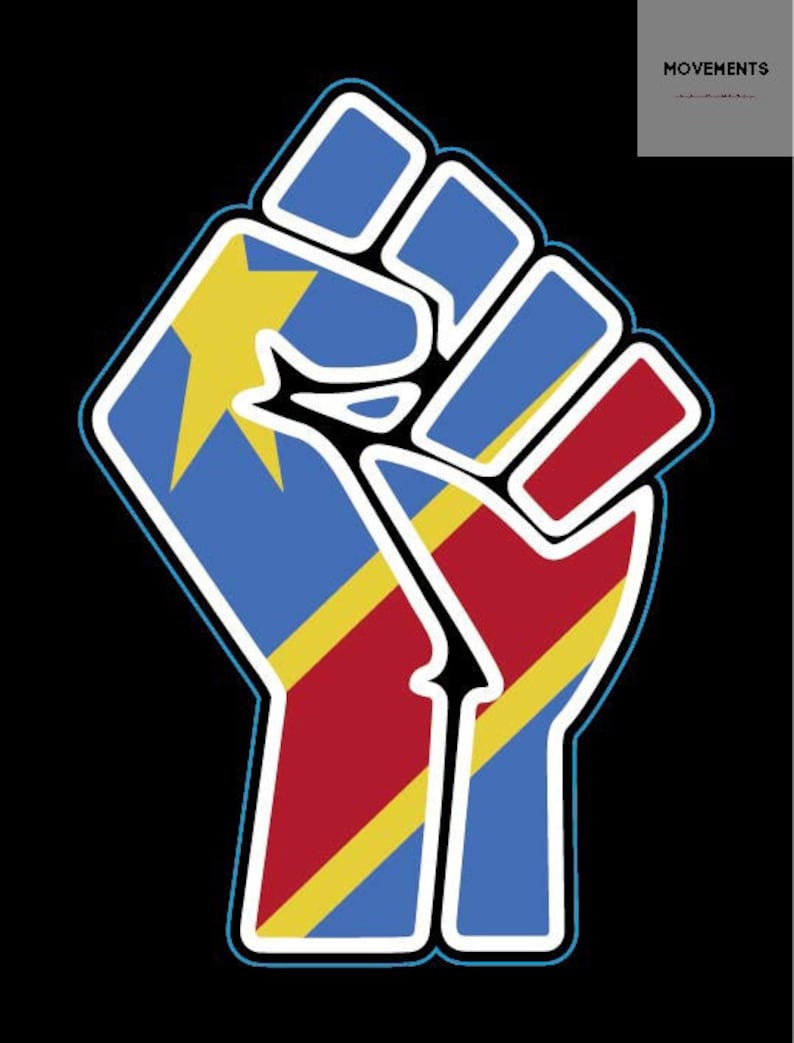 Democratic Rep. of Congo - Black Lives Matter Flag Sticker - DR Congo ...