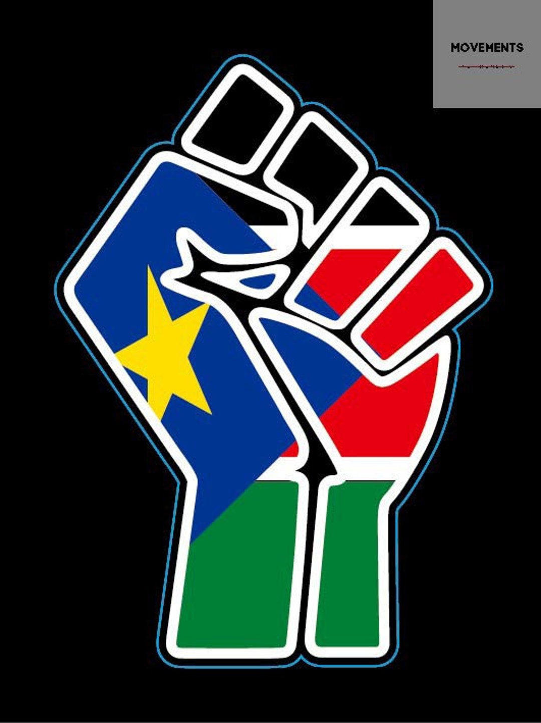 South Sudan Black Lives Matter Flag Sticker South Sudan Edition - Etsy
