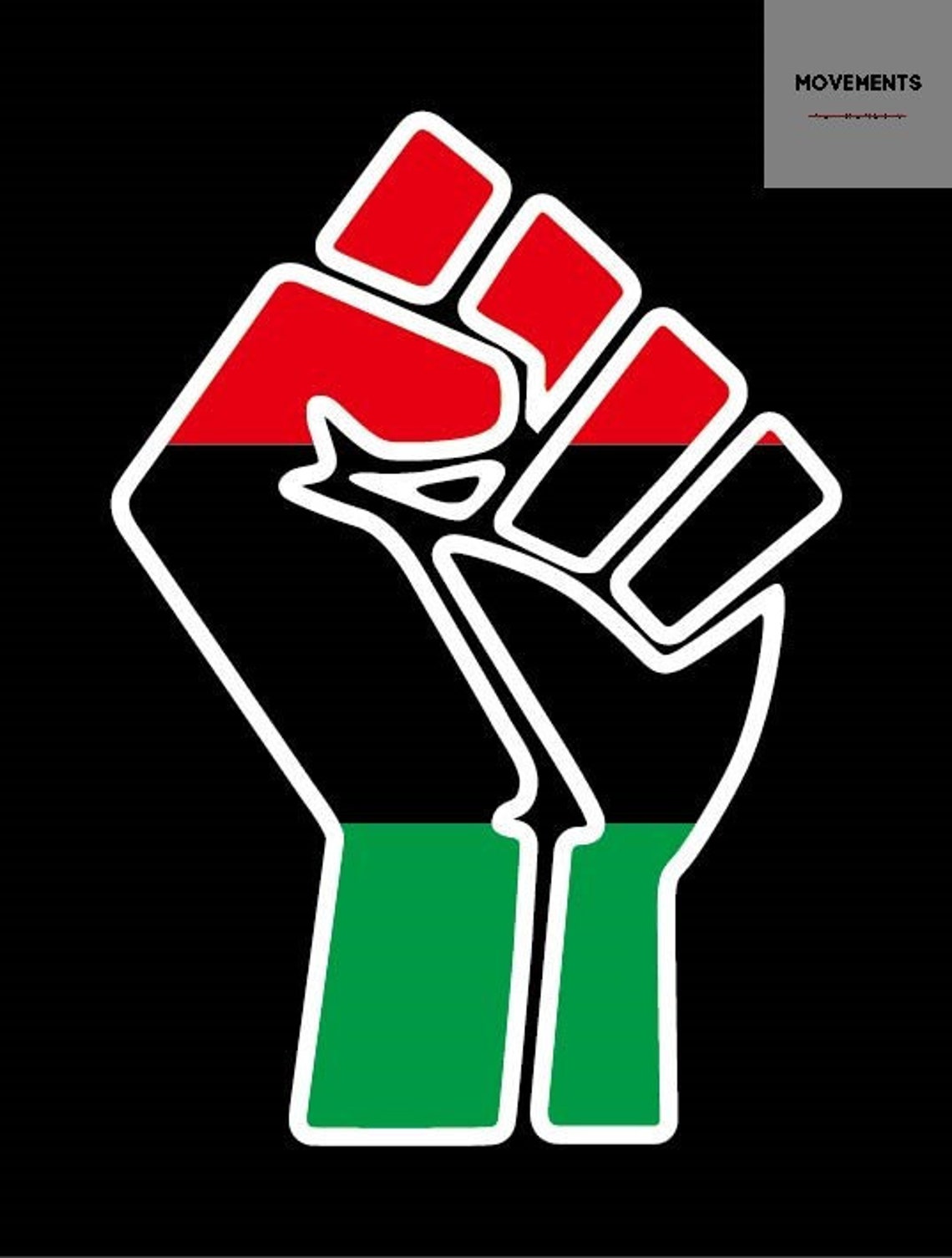 Pan African Movements Not Moments Sticker - Etsy