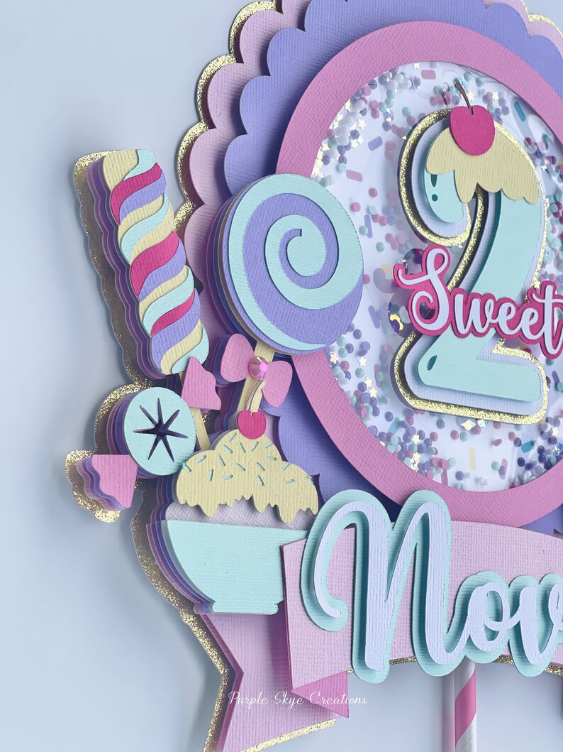 Two Sweet Cake Topper, Two Sweet Birthday, Sweet One Birthday, Sweet ...