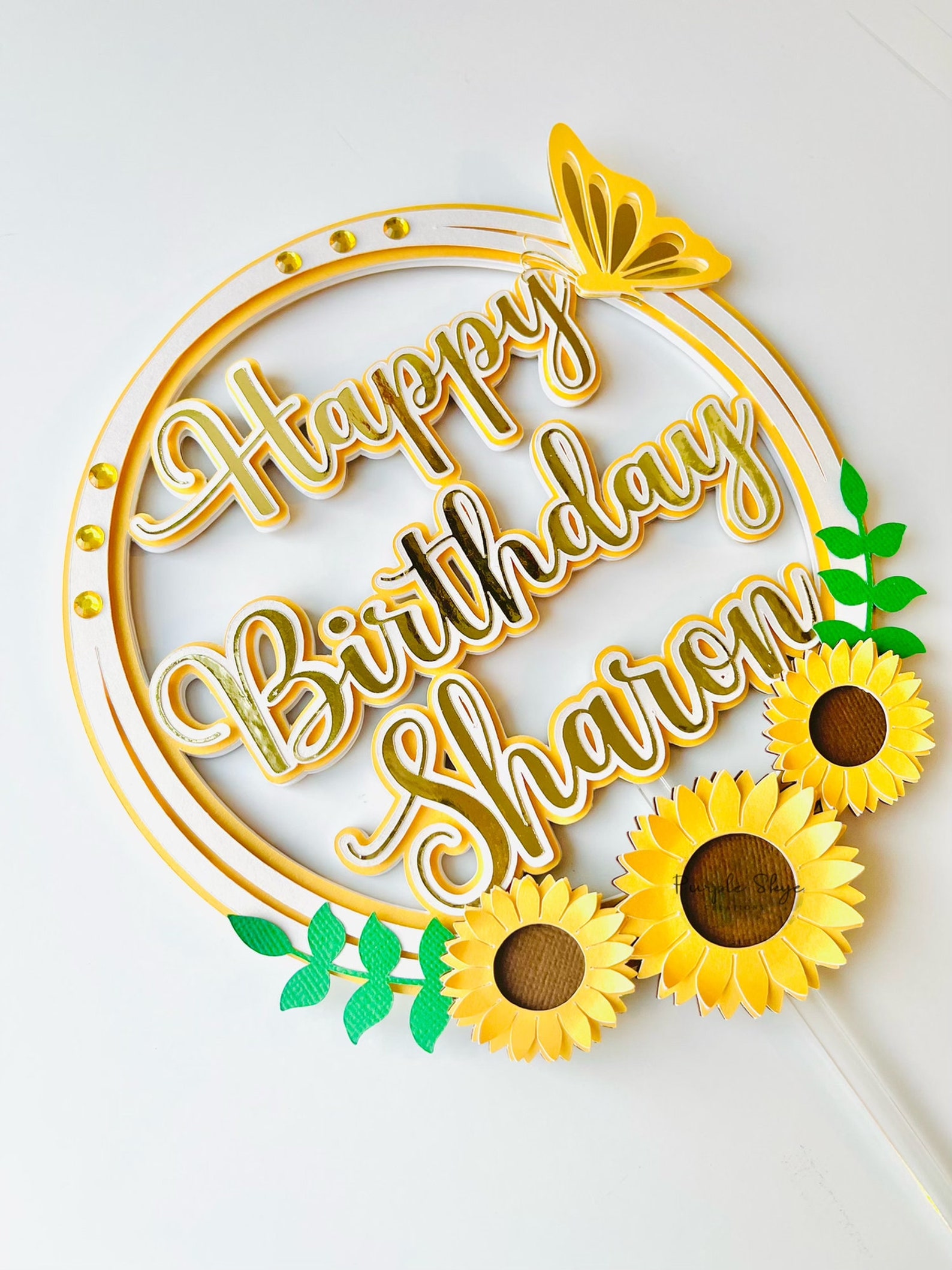 Sunflower Cake Topper Sunflower Birthday Sunflower Party | Etsy