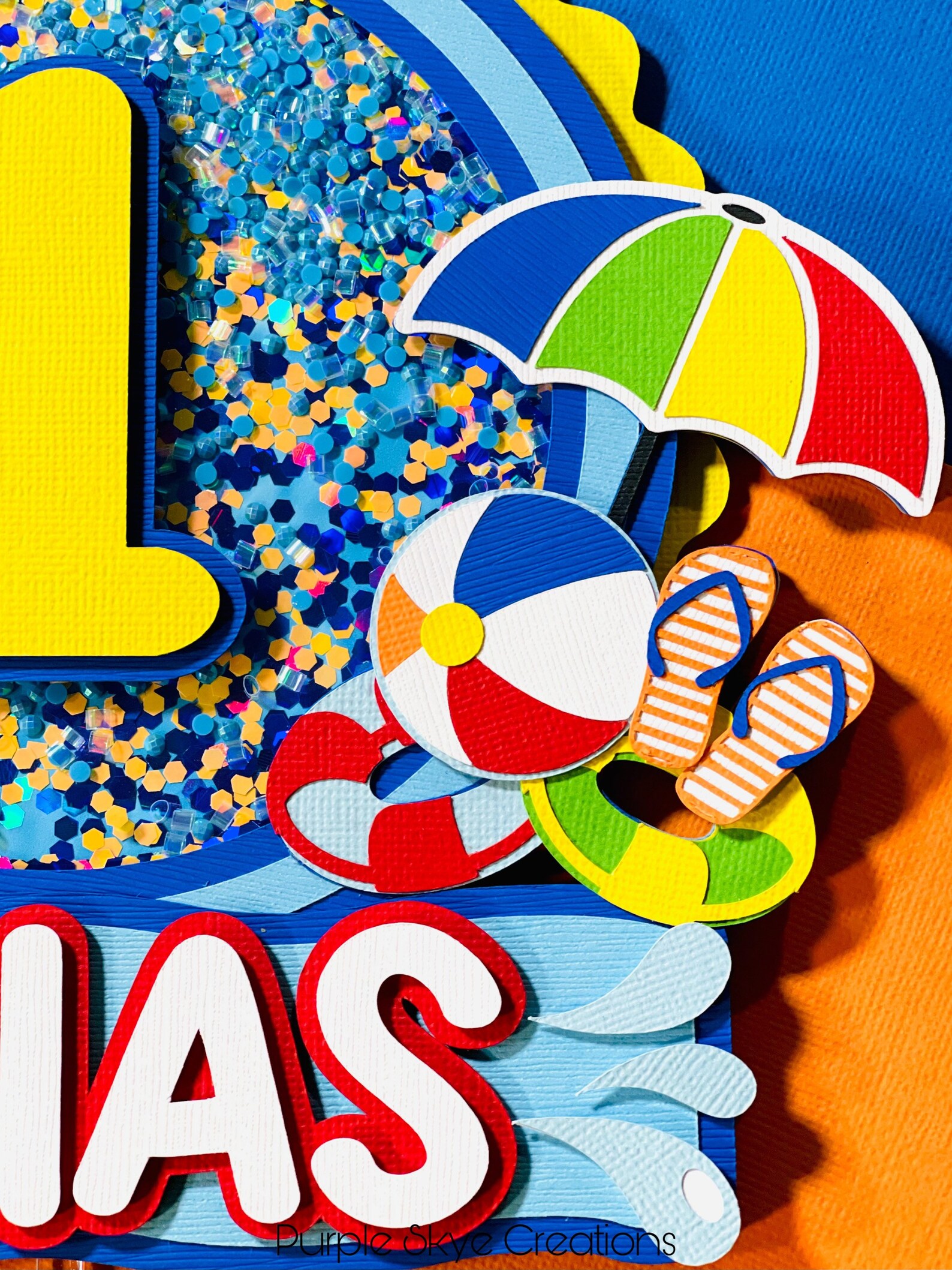 Pool Party Cake Topper Beach Cake Topper Pool Party Birthday Beach ...