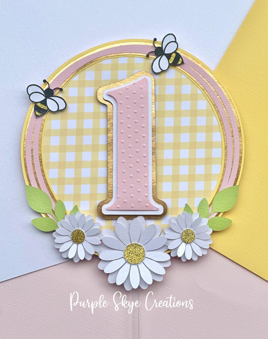 Daisy One Cake Topper, Floral One Cake Topper, Boho Daisy Cake Topper ...