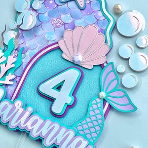 Mermaid Cake Topper, Under the Sea Birthday, Magical Mermaid Birthday ...