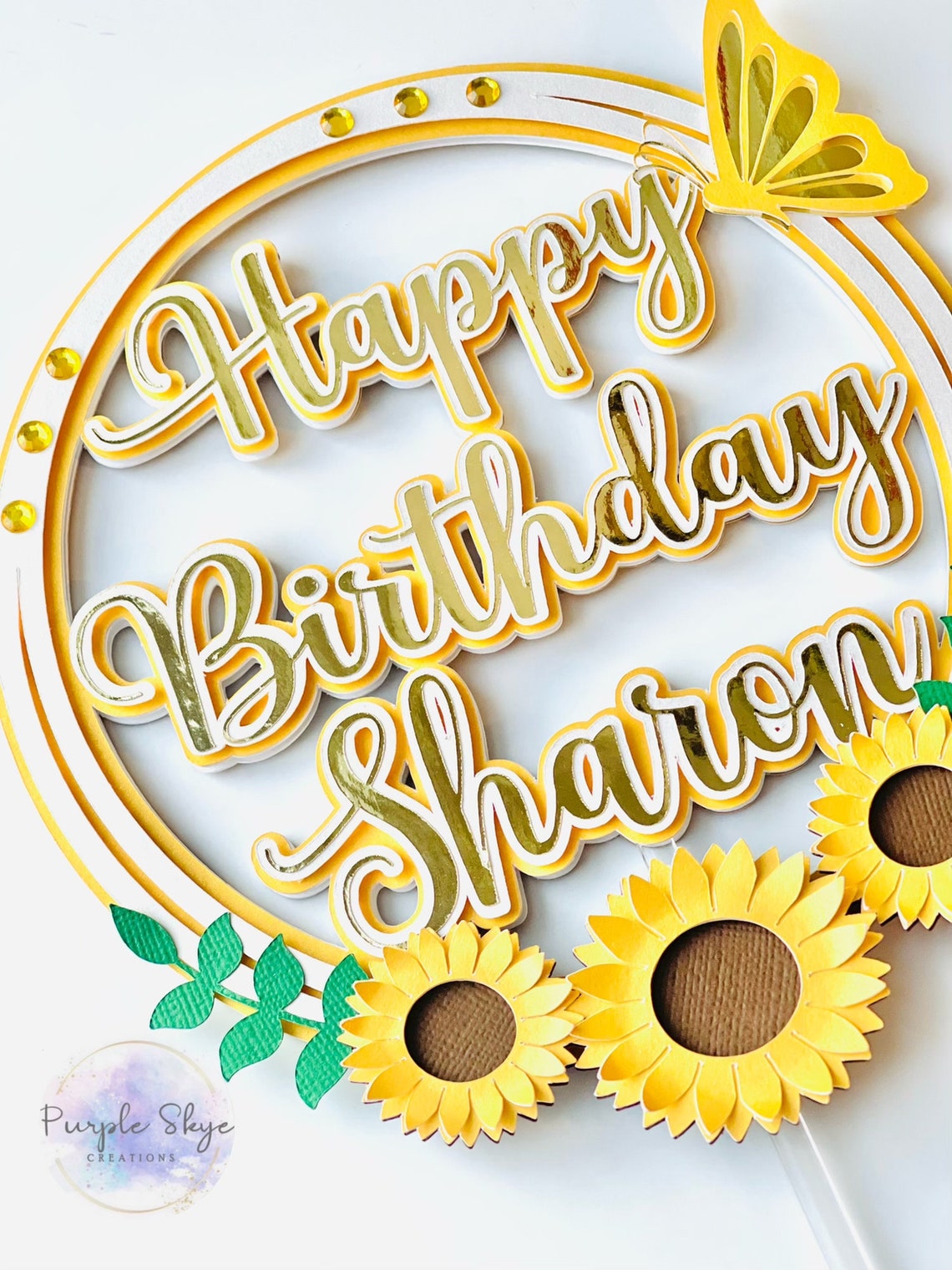 Sunflower Cake Topper| Sunflower Birthday| Sunflower Party| Sunflower ...