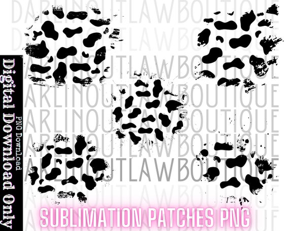 5 Transparent Png's Cow Print Patches Western | Etsy Singapore