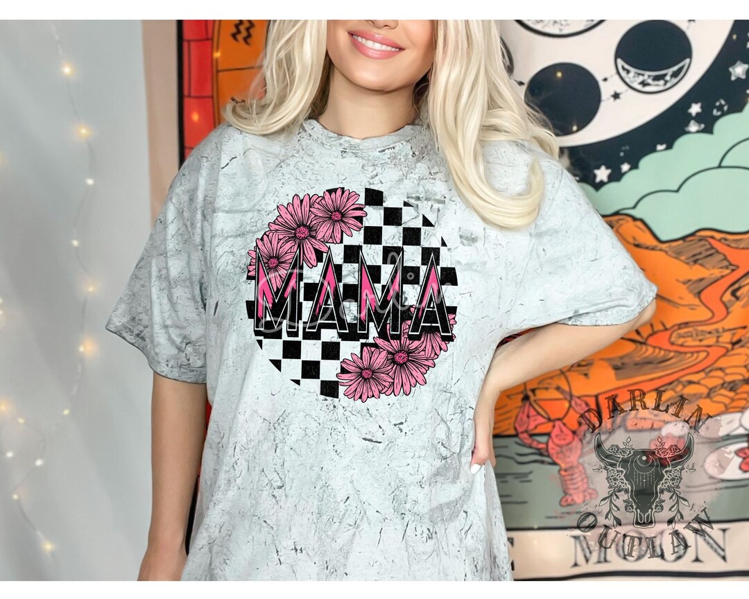 2 Transparent PNG Mama Checkered Pattern Vintage Version - Etsy