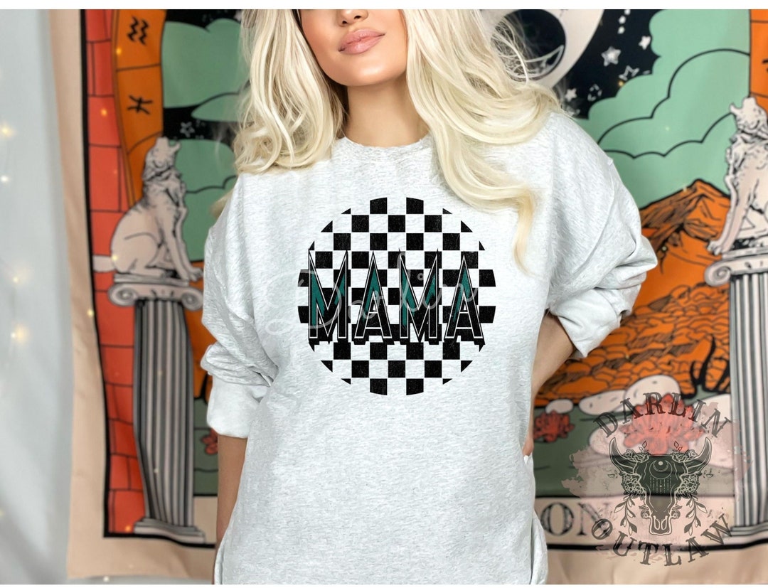 2 Transparent PNG Mama Checkered Pattern Vintage Version - Etsy