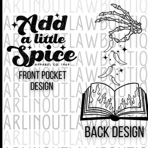 2 Transparent PNG'S, Add A Little Spice, Booktok DIGITAL Download ONLY ...