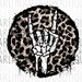 2 Transparent Png's Skeleton Hand Rock On Leopard | Etsy