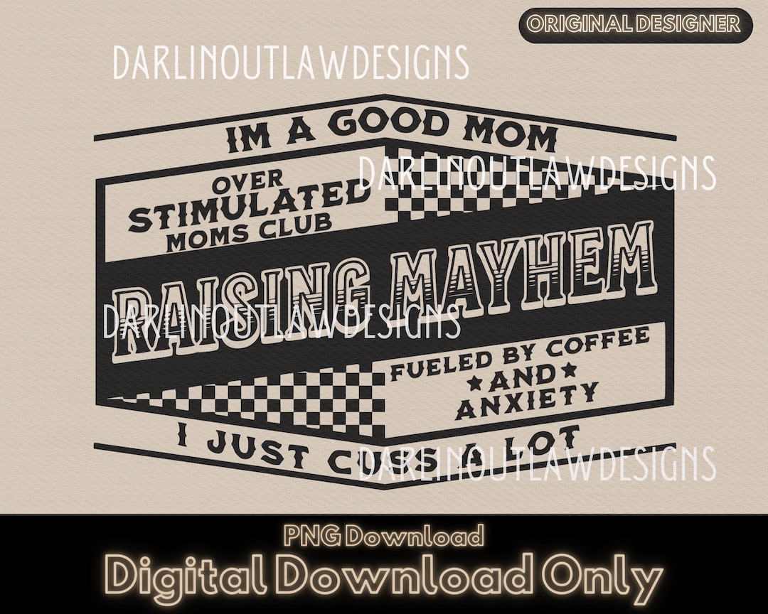 1 Transparent PNG, Raising Mayhem, Coffee, Cuss a Lot , Sublimation ...