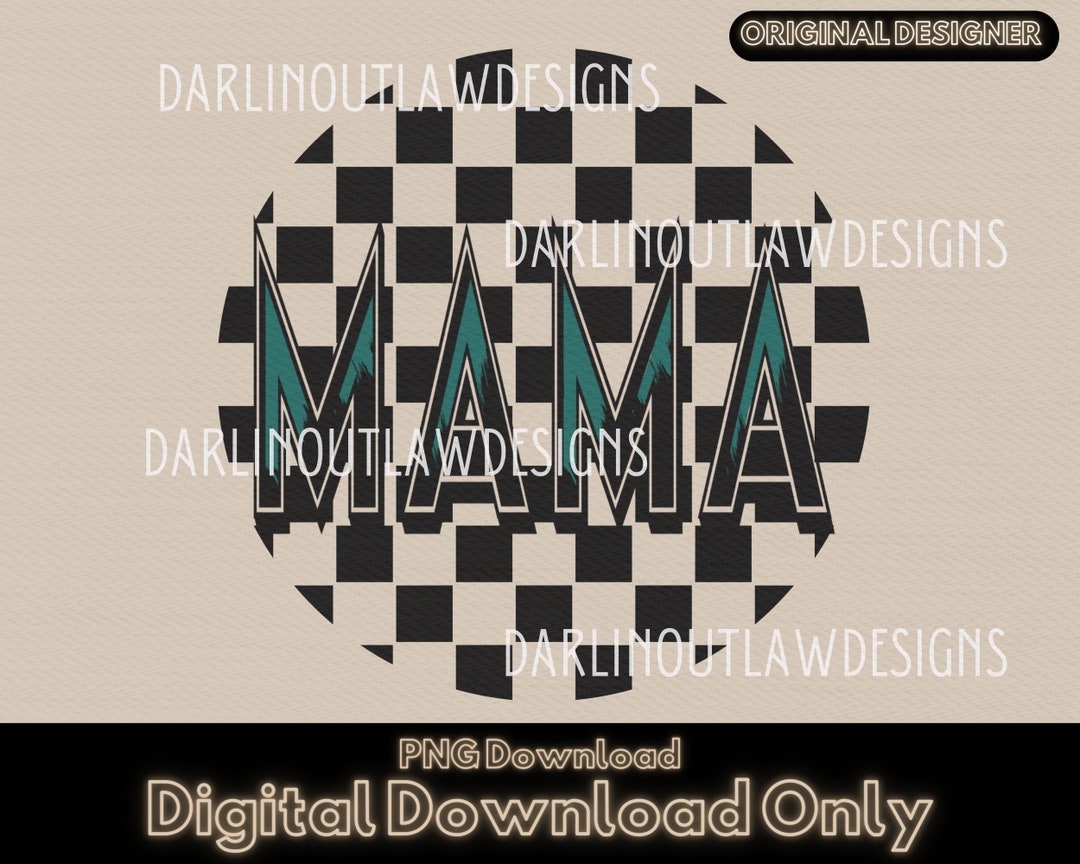 2 Transparent PNG, Mama Checkered Pattern, Vintage Version, Mama & Mini ...