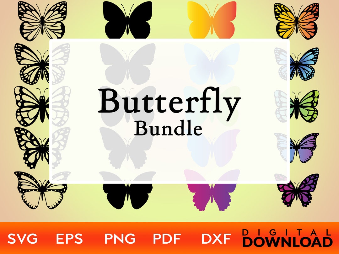 Butterfly SVG, Butterfly Bundle SVG, 05 Printable Butterflies ...