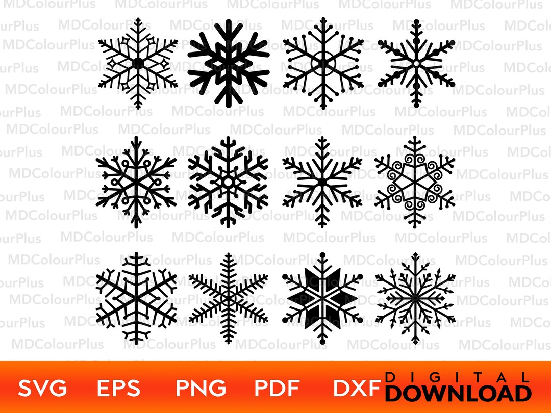 Snowflake Svg, Snowflake Svg Bundle, Christmas Svg, Snowflake Clipart ...