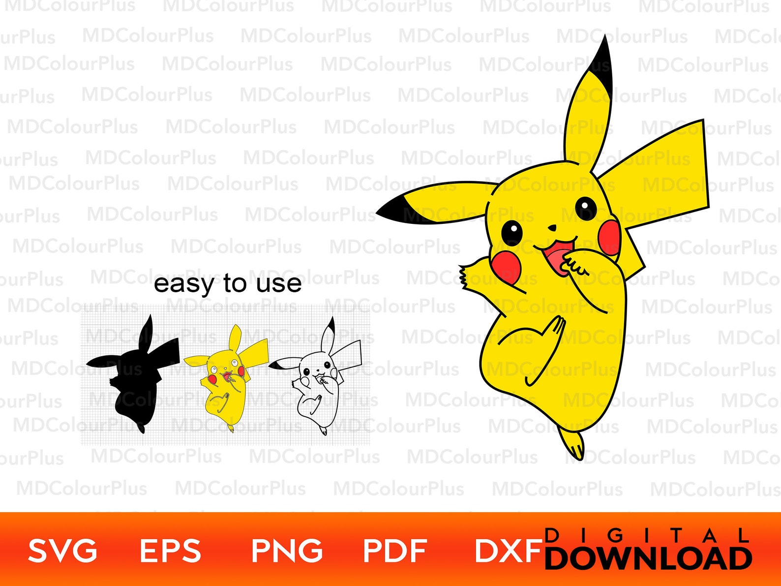Pikachu Svg / Pokemon Svg / Digital Download Layered SVG Files - Etsy ...