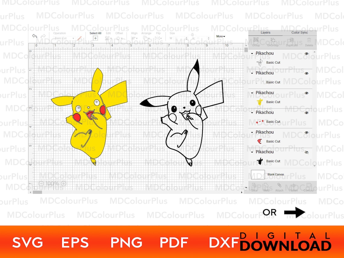 Pikachu Svg / Pokemon Svg / Digital Download Layered SVG Files - Etsy
