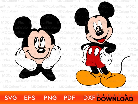 Mickey Mouse SVG for Cricut Mickey Mouse Clipart Mickey Face | Etsy