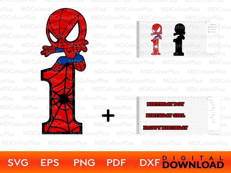 1st Birthday Boy Svg First Birthday Boy Spiderman Birthday - Etsy