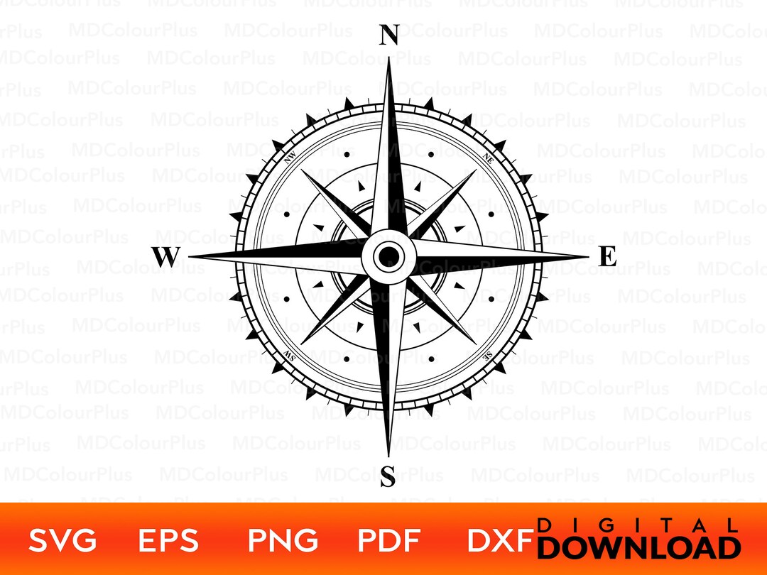 Compass SVG, Nautical Compass SVG, Compass Cut Files for Cricut ...