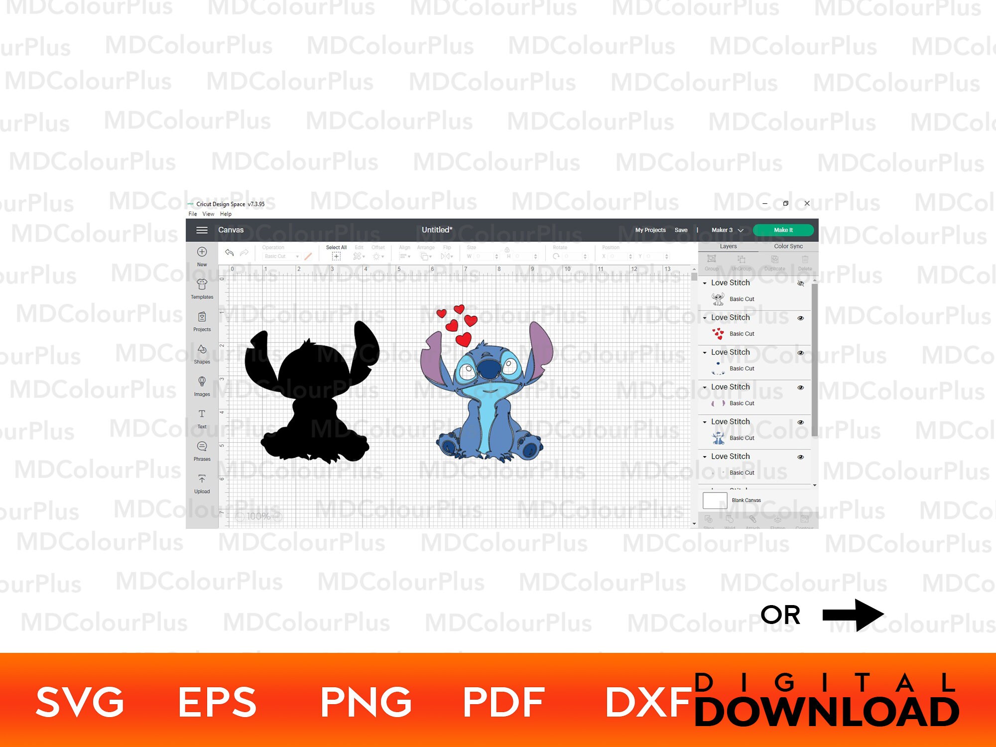 Hearts Stitch Svg / Love Stitch Png / Digital Download SVG Files for ...