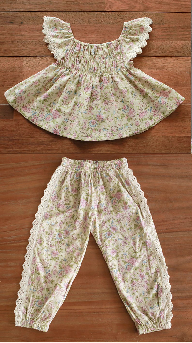 Judy Set 2 Piece Set Girl Clothes Blouse & Pants 100% - Etsy